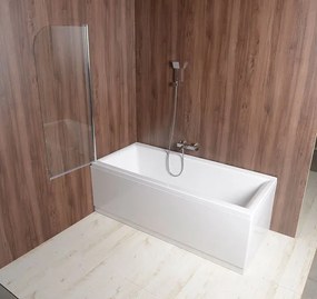 Aqualine Aqualine, VILMA vanová zástěna 600x1400 mm, chrom, čiré sklo, AQ6014