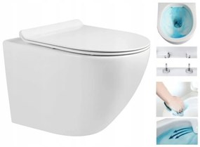 Mexen LENA Rimless, závěsná WC mísa se sedátkem + bidet, bílá, 30224000+35224800