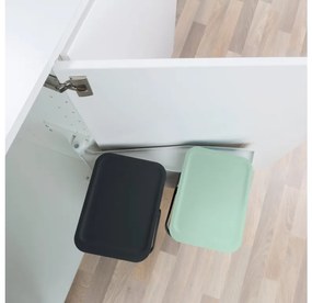 Brabantia Vestavný odpadkový koš Sort&Go 2x12 l - tmavě šedá/nefritově zelená