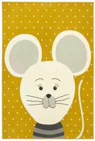 Dětský koberec LUNA KIDS 534221/89955 - Myška, hořčicový