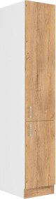 40 cm skříňka vysoká dvoudveřová (Dub Sonoma, Dub Lefkas) Barevné provedení SARA: Bílá / Dub Lefkas