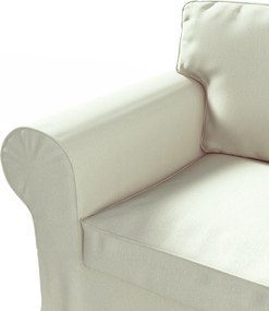 Potah na křeslo IKEA Ektorp barva krémová látka lesklé, pletený vzor