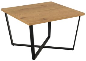 Moderní konferenční stolek Černé nohy Dubová deska RAFFERTI