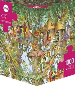 HEYE Puzzle Chaty na stromech / 1000 dílků / 50 × 70 cm