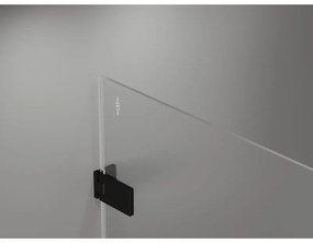 Mexen, Mexen Lunar-F skládací levé sprchové dveře 80 cm, průhledné, černé - 836-080-000-70-00-L