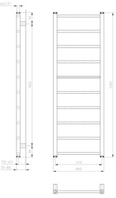 Sapho Sapho, MAKRO LIGHT topné těleso 400x1140 mm, bílá, IR445T