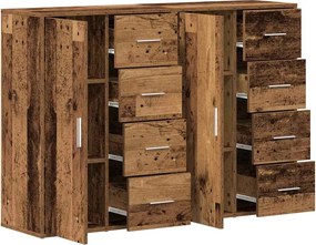 Servírovací skříň 2 ks Staré dřevo 60 x 31 x 84 cm 3334311