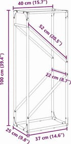 vidaXL Stojan na palivové dřevo Ocel válcovaná za studena [864331] Barva: antracitová
