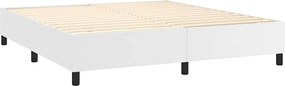 Box spring postel s matrací bílá 160x200 cm umělá kůže 3128920