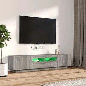 2dílný set TV skříněk s LED světly šedý sonoma kompozitní dřevo 3120168