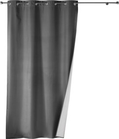 Záclona na průvlečných kroužcích ICEMOUNT CHARCOAL GREY, 140 x 260 cm, termoizolační