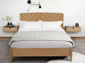 Dubová postel Woodman Farsta Herringbone 180 x 200 cm