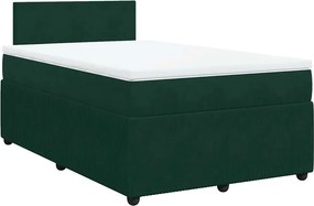 Box spring postel s matrací tmavě zelená 120x190 cm samet 3287683