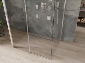 Mexen Omega-3S sprchový kout 3-stěnný, posuvný 140 x 90 cm, transparentní, chrom - 825-140-090-01-00-3S
