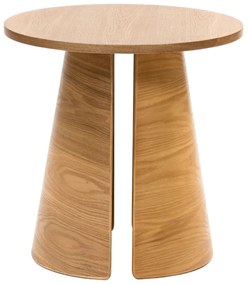 Jasanový kulatý odkládací stolek Teulat Cep 50 cm