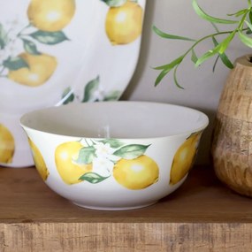 Porcelánová miska s citróny Maison Limone Blossom - Ø 14*6 cm / 480 ml