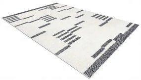 Moderní koberec MODE 8511 geometrická krémová / černá velikost 140x190 cm | krásné koberce cz