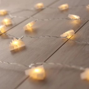 DecoKing Vánoční světelný řetěz Stromečky teplá bílá, 20 LED