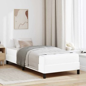 Rám postele s matrací Úplně bílá 90 x 200 cm textil 3398609