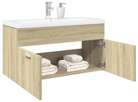 Koupelnová skříňka se zápustným umyvadlem dub sonoma 3324985