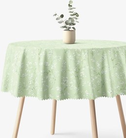 Goldea kulatý teflonový ubrus - jasmínové květy Ø 130 cm