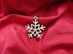 Vánoční ozdoba sněhová vločka Veronika Červená