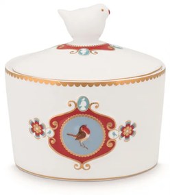 Pip Studio Love Birds Medallion cukřenka, bilá (porcelánová cukřenka s víčkem 300ml)