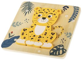 Zopa Dřevěné puzzle malé Leopard