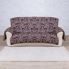 Přehozy s područkami čokoládové trojkřeslo - sedák 170 cm