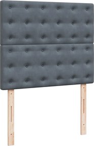 Box spring postel s matrací tmavě šedá 120 x 200 cm samet 3293195
