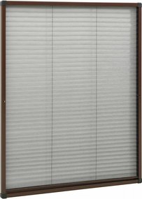 Plisovaná okenní síť proti hmyzu hliník hnědá 60 x 80 cm 148653