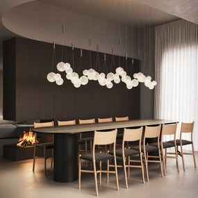 Lodes 16410 0030 Random, závěs z čirého foukaného skla, 3x1W LED 3000K, šířka 29cm