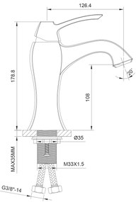 SAPHO DREAMART stojánková umyvadlová retro baterie bez výpusti, chrom DA002