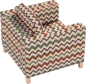 Potah na křesko IKEA Karlanda, krátký barva vícebarevná látka pletený vzor, vzorované