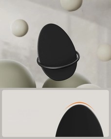 Sada 4 ks háčků na oblečení Ripple černá