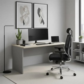 Stůl SimpleOffice 180 x 80 cm, dub světlý / šedá