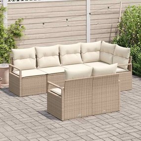 Set pohovek 7 ks Béžová polyratan 3346421