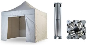 Nůžkový párty stan 4x4 m TENTino BIG HEXAGON Barva opláštění: 5A - ŠEDÁ