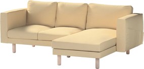 Potah na pohovku IKEA Norsborg 3-místná se šezlongem barva béžová látka lesklé, pletený vzor