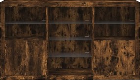 Příborník s LED osvětlením kouřový dub 181,5 x 37 x 100 cm 3209181