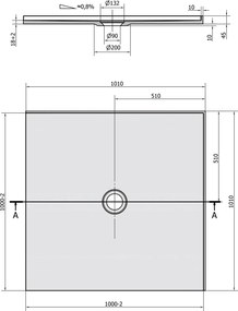 Polysan MIRAI 100 x 100 cm 73166  sprchová vanička litý mramor