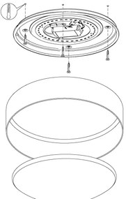 Eglo 96539 - LED Stmívatelné stropní svítidlo PALOMARO 1 1xLED/18W/230V