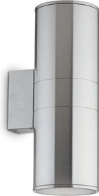 ILUX 033020 Venkovní nástěnné svítidlo Ideal Lux Gun AP2 big alluminio 033020 stříbrné 31cm IP54 - IDEALLUX