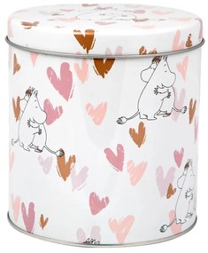 Kulatá plechová dóza Moomin Love pink 1,5L, Martinex Finsko