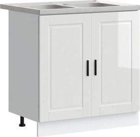 Skříňka pod dřez Porto 2 ks Bílá 80 x 46 x 81,5 cm 3315023