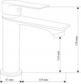 Mexen Royo - umyvadlová baterie, Bílá,72200-20