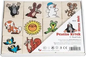DETOA Pexeso Krtek / Dřevo / 24 kamenů / od 3 let