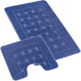 SADA BANY 60x100 + 60x50 cm - s výkrojem Modrá 810/009 - 60x100 cm, 60x50 cm (SADA)