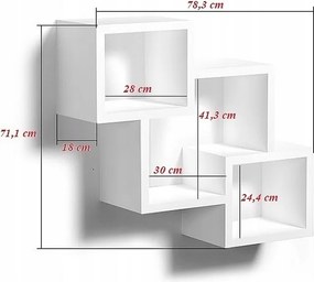Závěsná police RIPIANO šedá