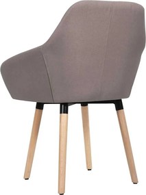 Jídelní židle 2 ks taupe textil 283468